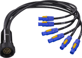 SoCal Rentals - Socapex to 6 powerCON Fanout